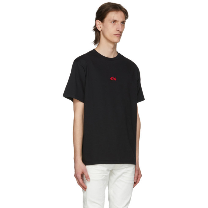 424 Black Logo T-Shirt 424