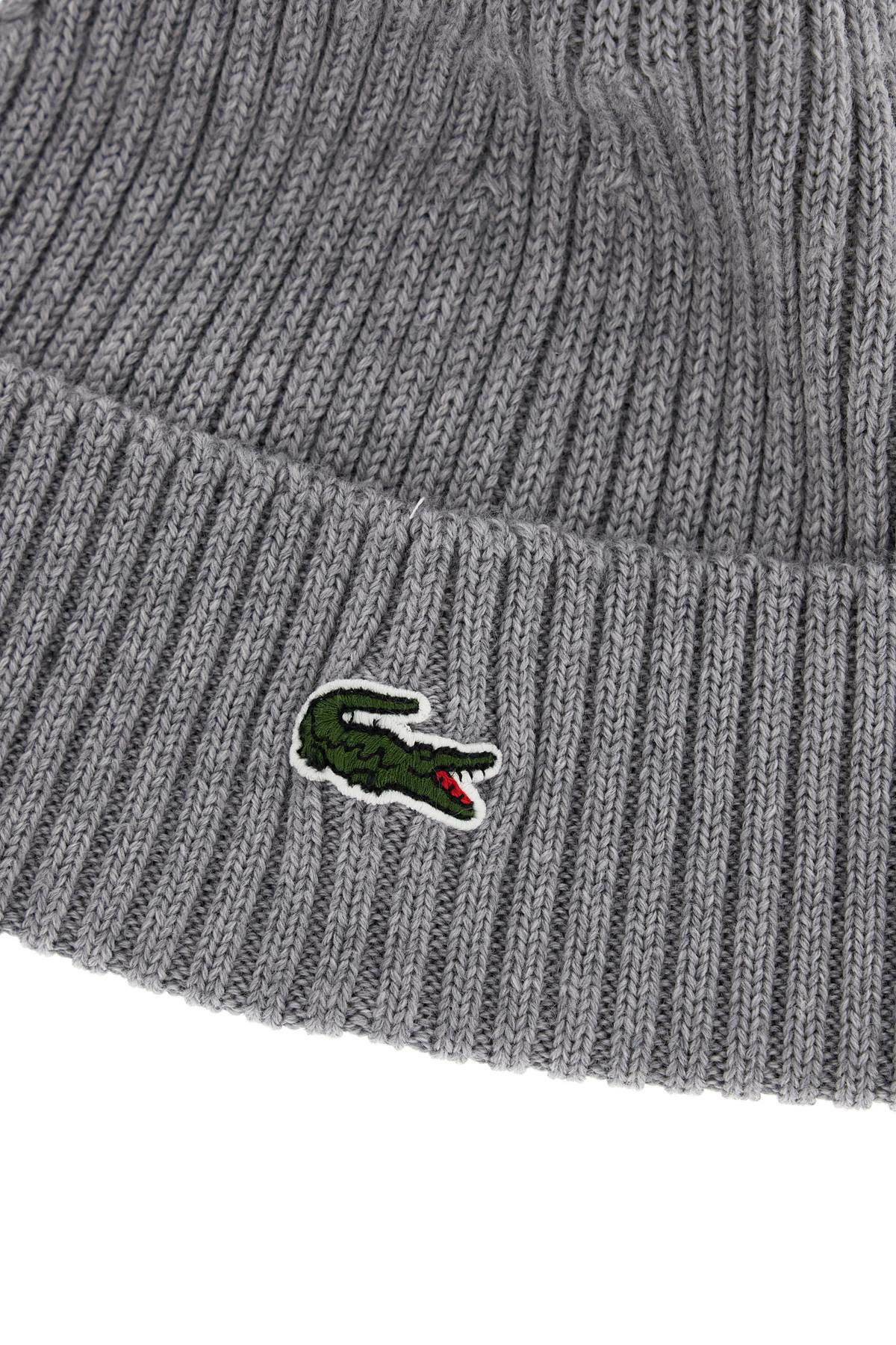 LACOSTE wool beanie hat Grey Lacoste