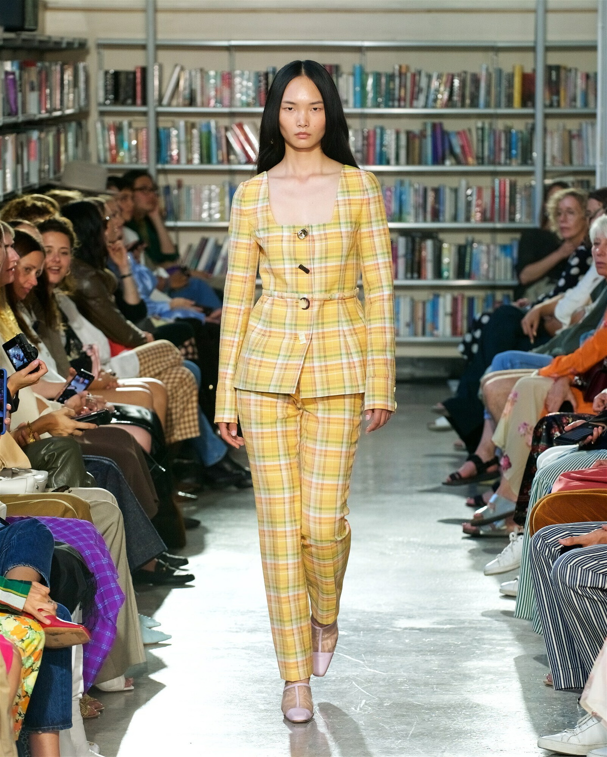 Rejina Pyo - Norma checked high-rise pants Rejina Pyo