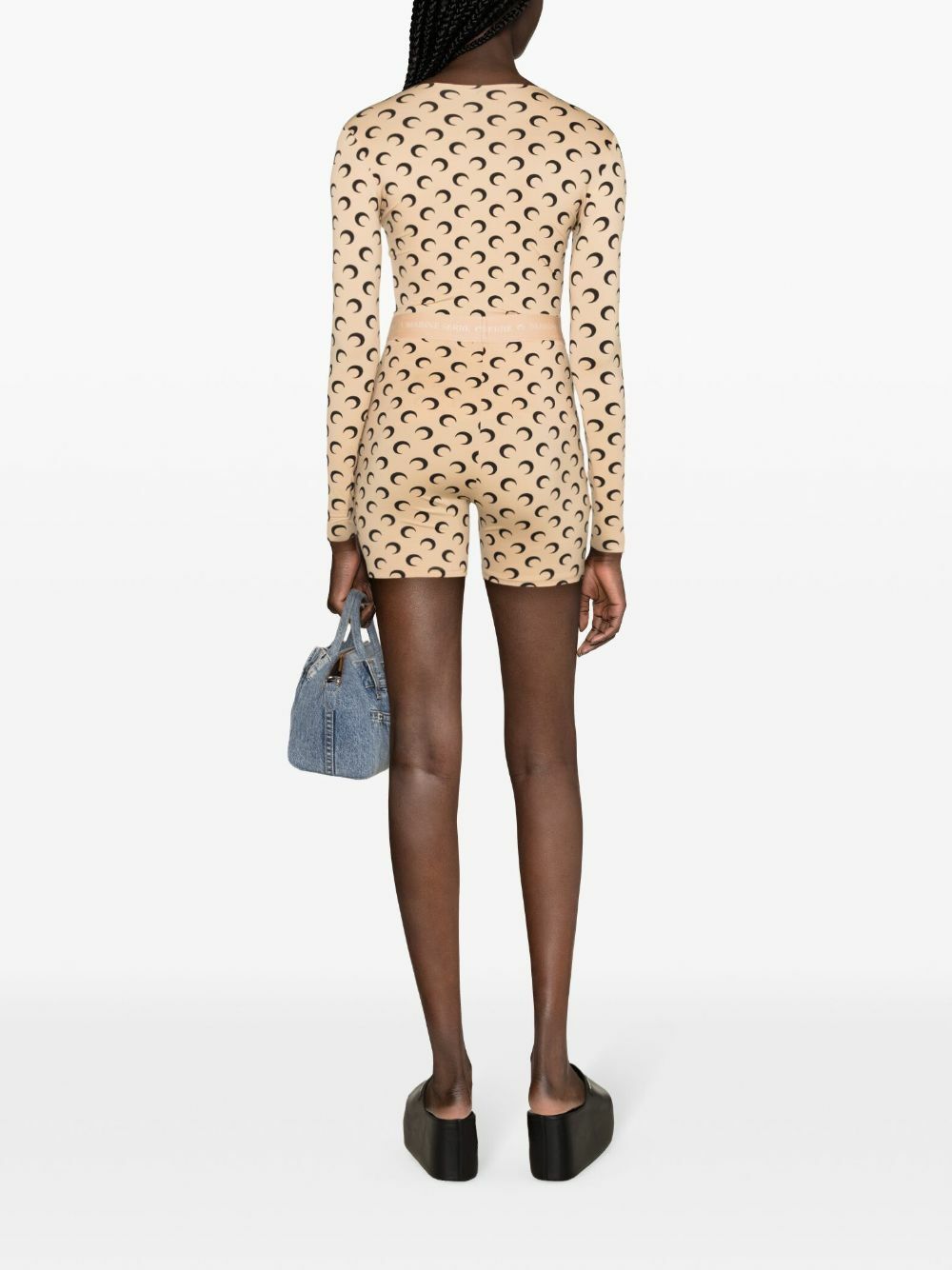 Marine Serre Neutral Second Skin Crescent Moon Top Marine Serre