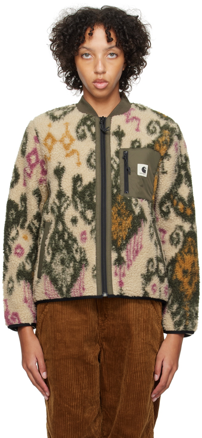 Carhartt Work In Progress Beige & Khaki Janet Bomber Jacket Carhartt WIP