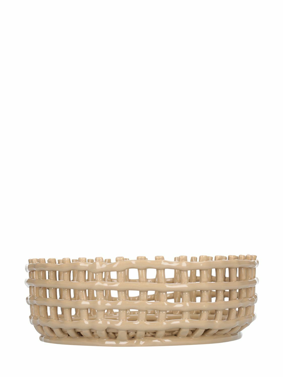 FERM LIVING Glazed Ceramic Basket Centerpiece ferm LIVING