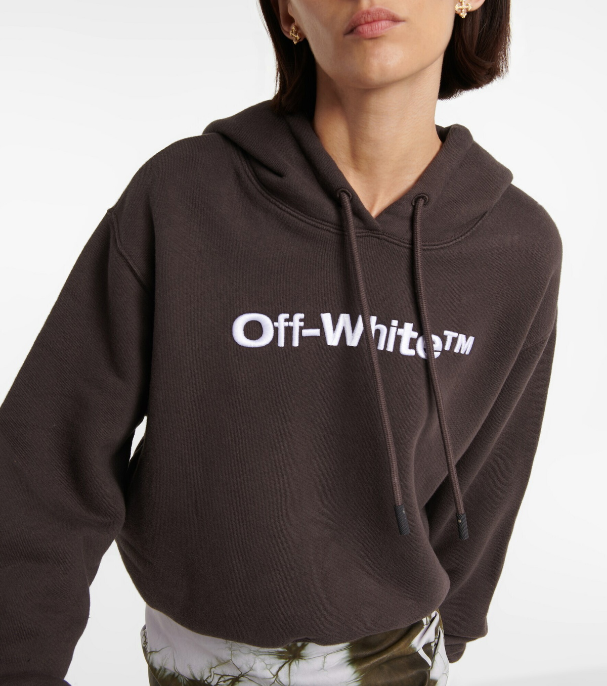 Off-White - Embroidered logo hoodie Off-White