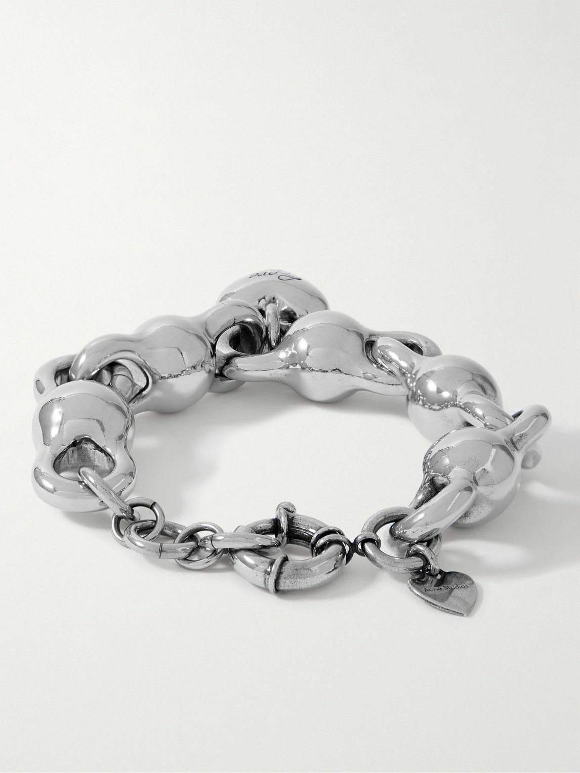 Acne Studios - Agoflus Engraved Silver-Tone Chain Bracelet Acne Studios