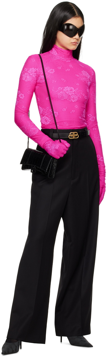 Balenciaga Pink Lingerie Turtleneck Balenciaga