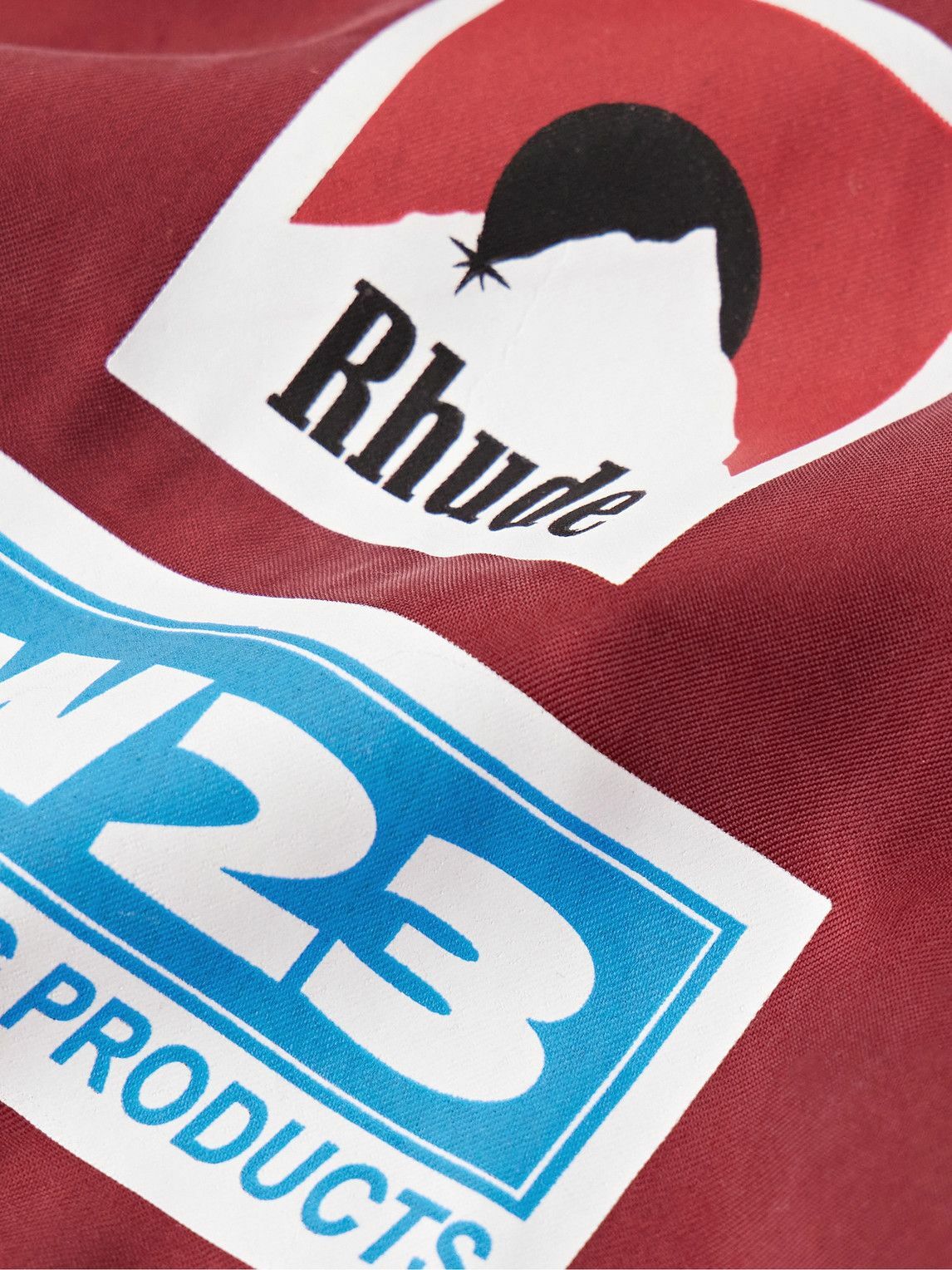 Rhude - Rally Colour-Block Logo-Print Twill Bomber Jacket - Yellow Rhude