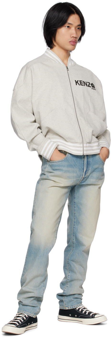 Kenzo Gray Kenzo Paris Boke Flower 2.0 Bomber Jacket Kenzo