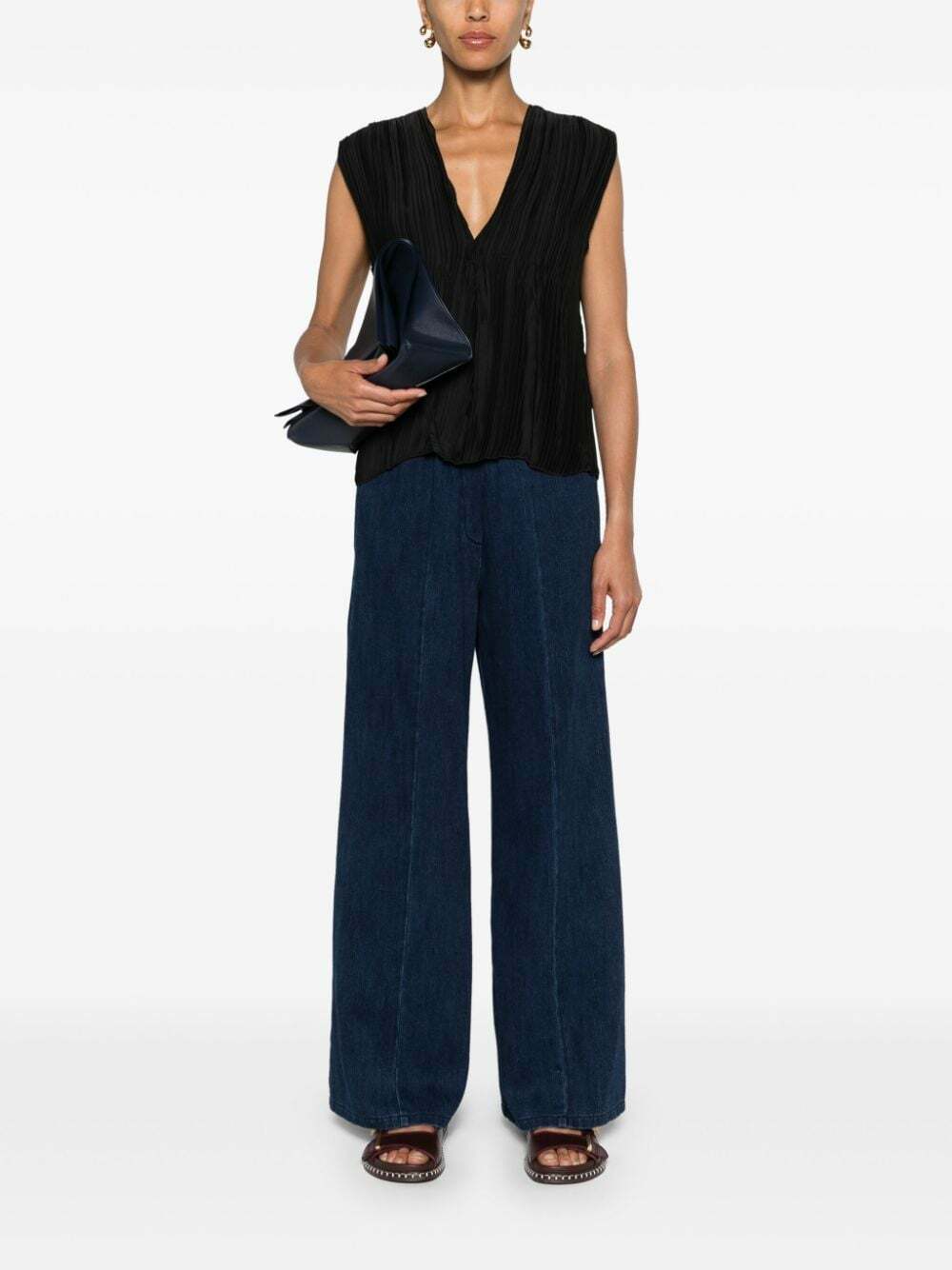 FORTE FORTE - Wide-leg Denim Cotton Trousers Forte Forte