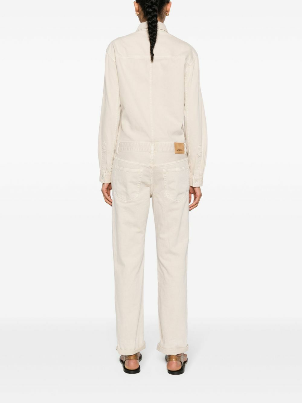 ISABEL MARANT Neutral Imane Denim Jumpsuit Isabel Marant