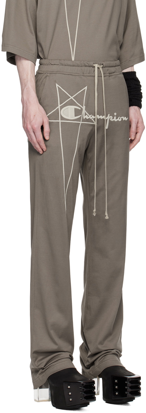 Rick Owens Gray Champion Edition Dietrich Sweatpants Rick Owens