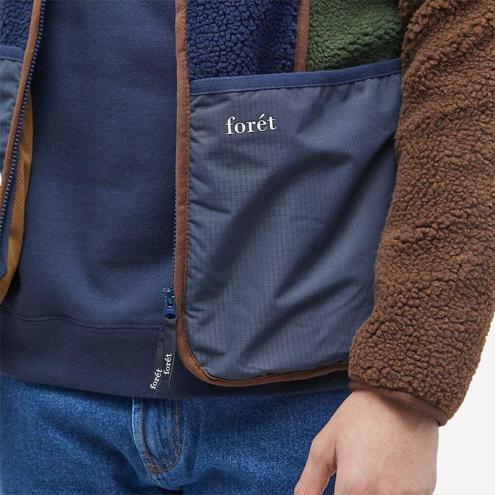 Foret Men's Mountain Fleece Jacket in Brown Block Foret