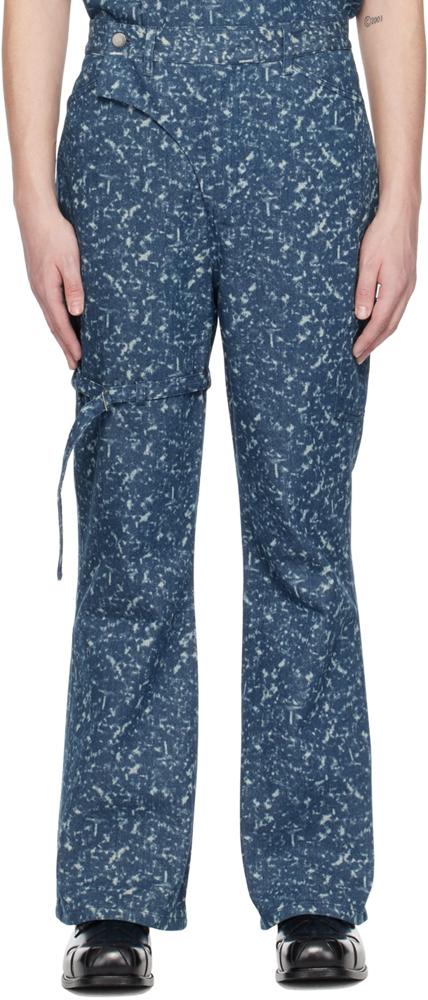 The World Is Your Oyster Blue Snow-Washed Jeans The World Is Your Oyster
