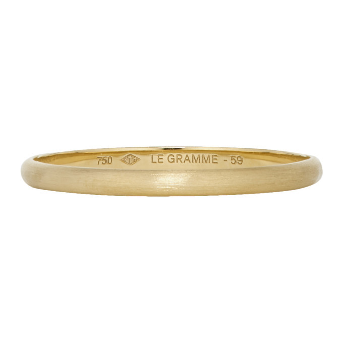 Le Gramme Gold Brushed Le 1 Gramme Wedding Ring Le Gramme
