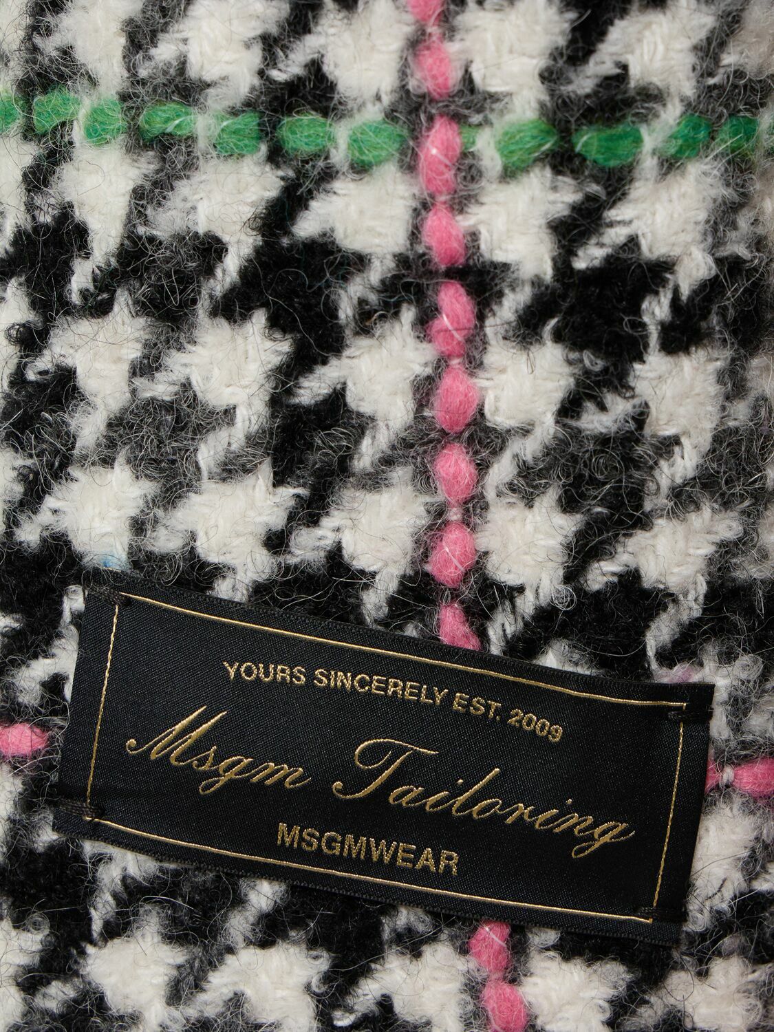 MSGM - Plaid Wool Blend Crop Jacket MSGM