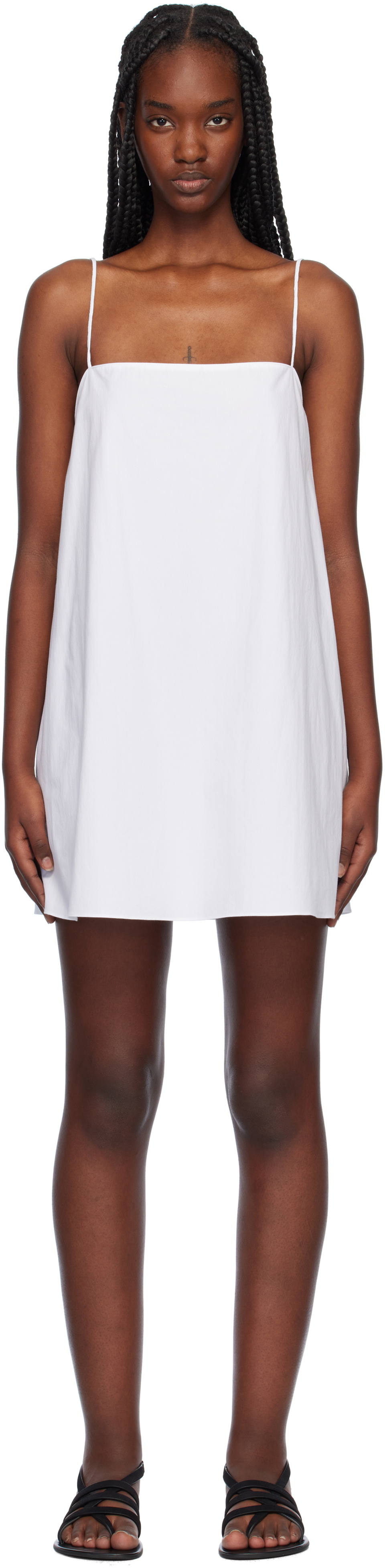 Matteau White Square Cami Minidress Matteau