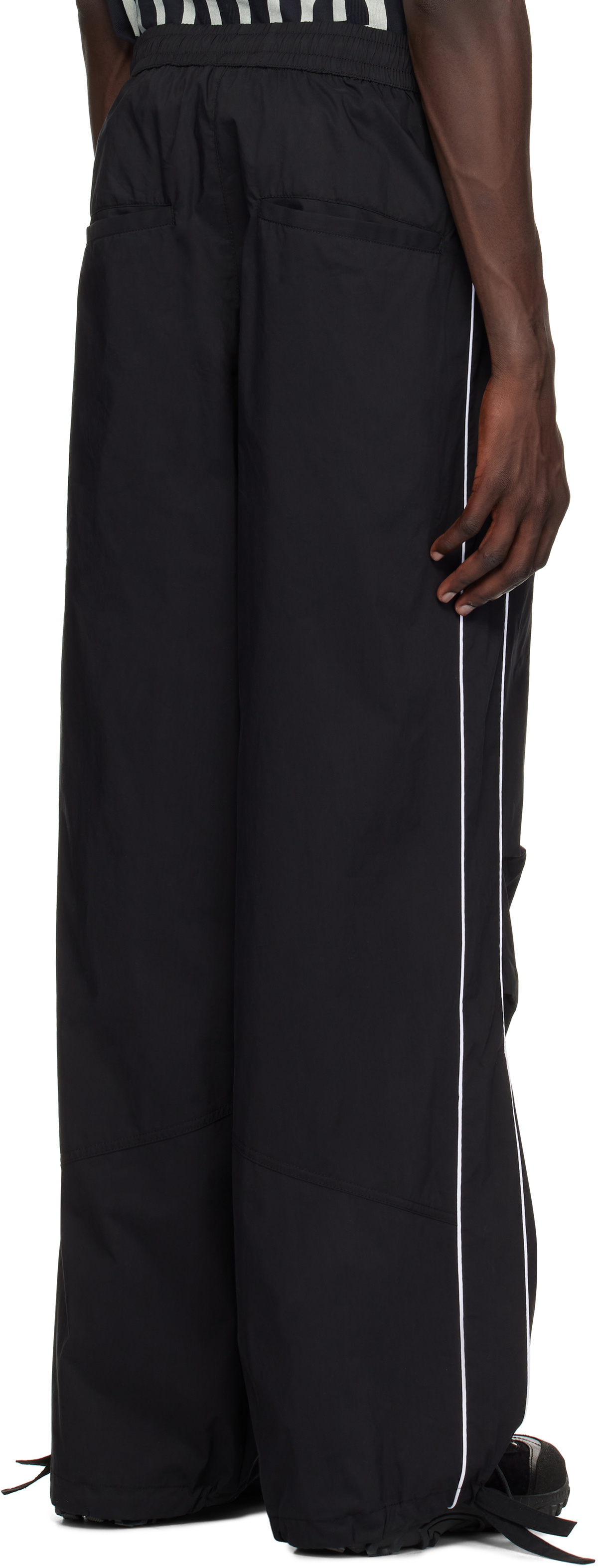 Rhude Black Piping Parachute Track Pants Rhude
