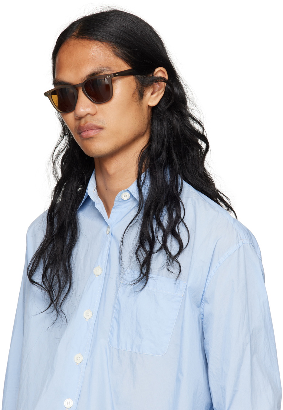 Garrett Leight Brown Brooks X Sunglasses Garrett Leight