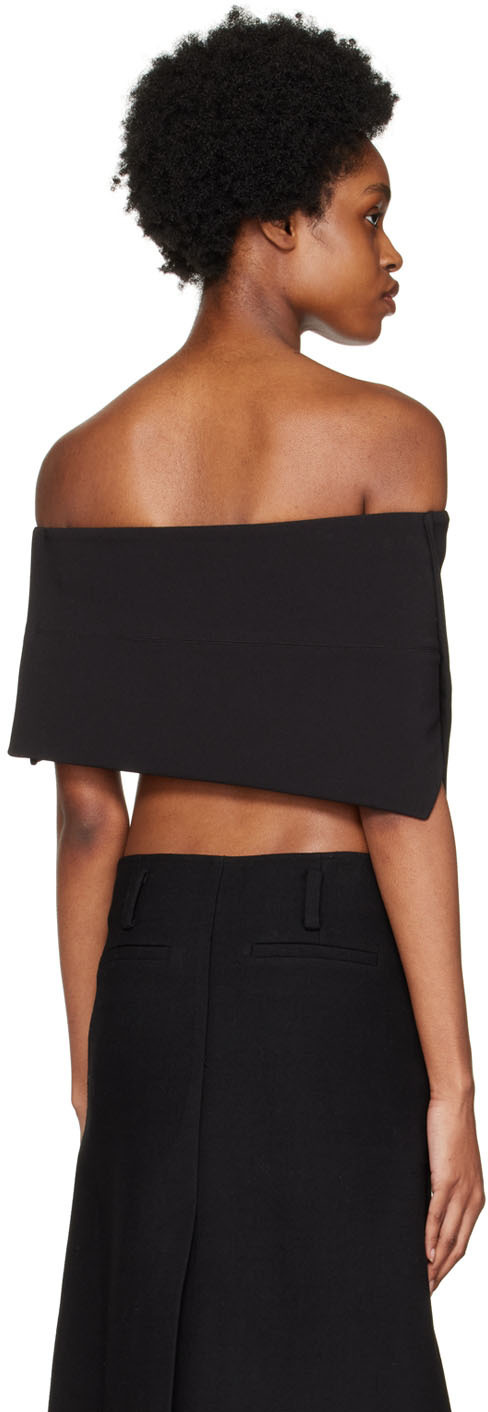 Recto Black Off-The-Shoulder Tank Top Recto