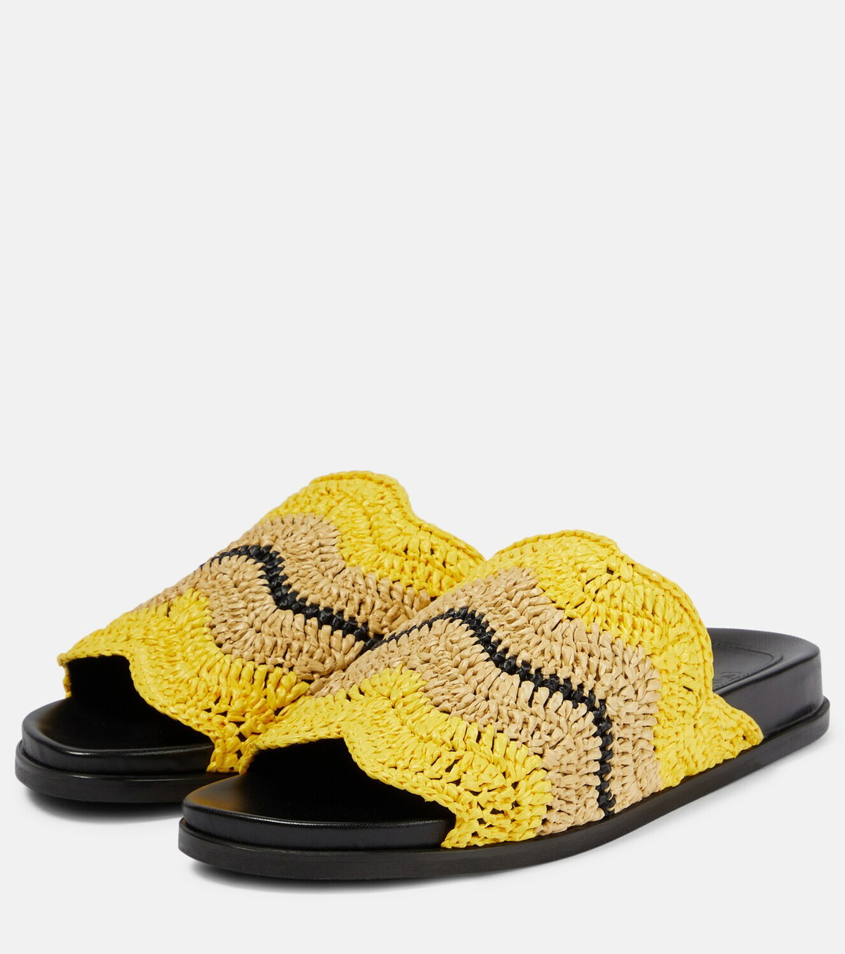 Marni x No Vacancy Inn Fussbett raffia slides Marni
