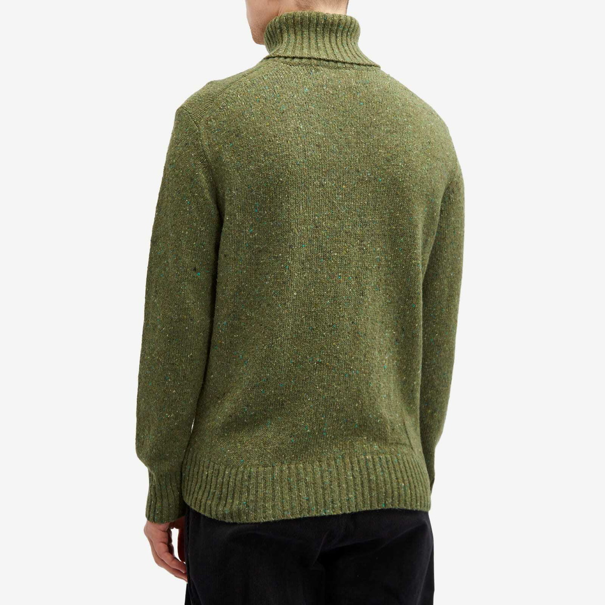 Universal Works Men's Roll Neck in Green Universal Works