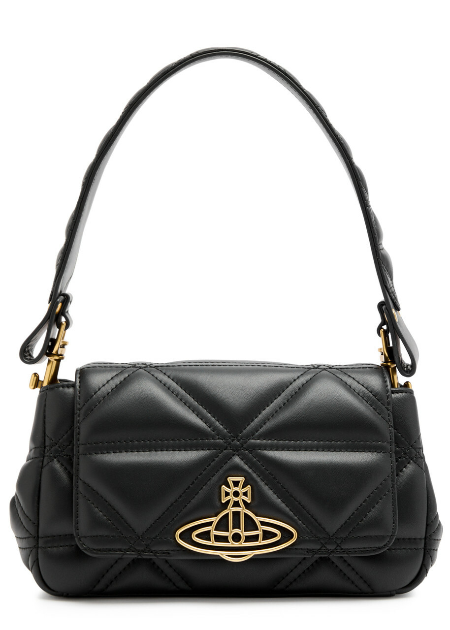 Vivienne Westwood Hazel Medium Quilted Leather Shoulder bag - Black - One Size Vivienne Westwood