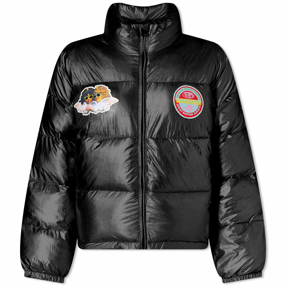 Napapijri Women's x Fiorucci Logo Puffer Jacket in Black Napapijri