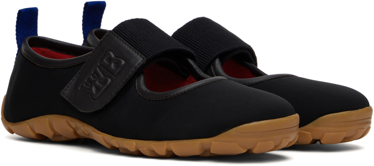 Wales Bonner Black Mary Jane Flat Sneakers Wales Bonner