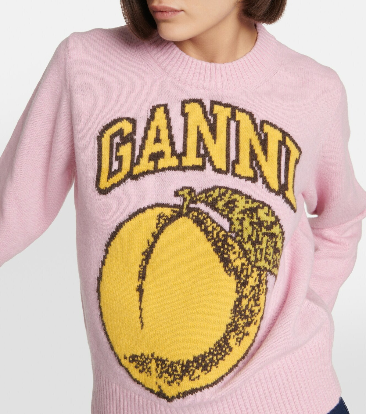 Ganni Intarsia wool-blend sweater GANNI