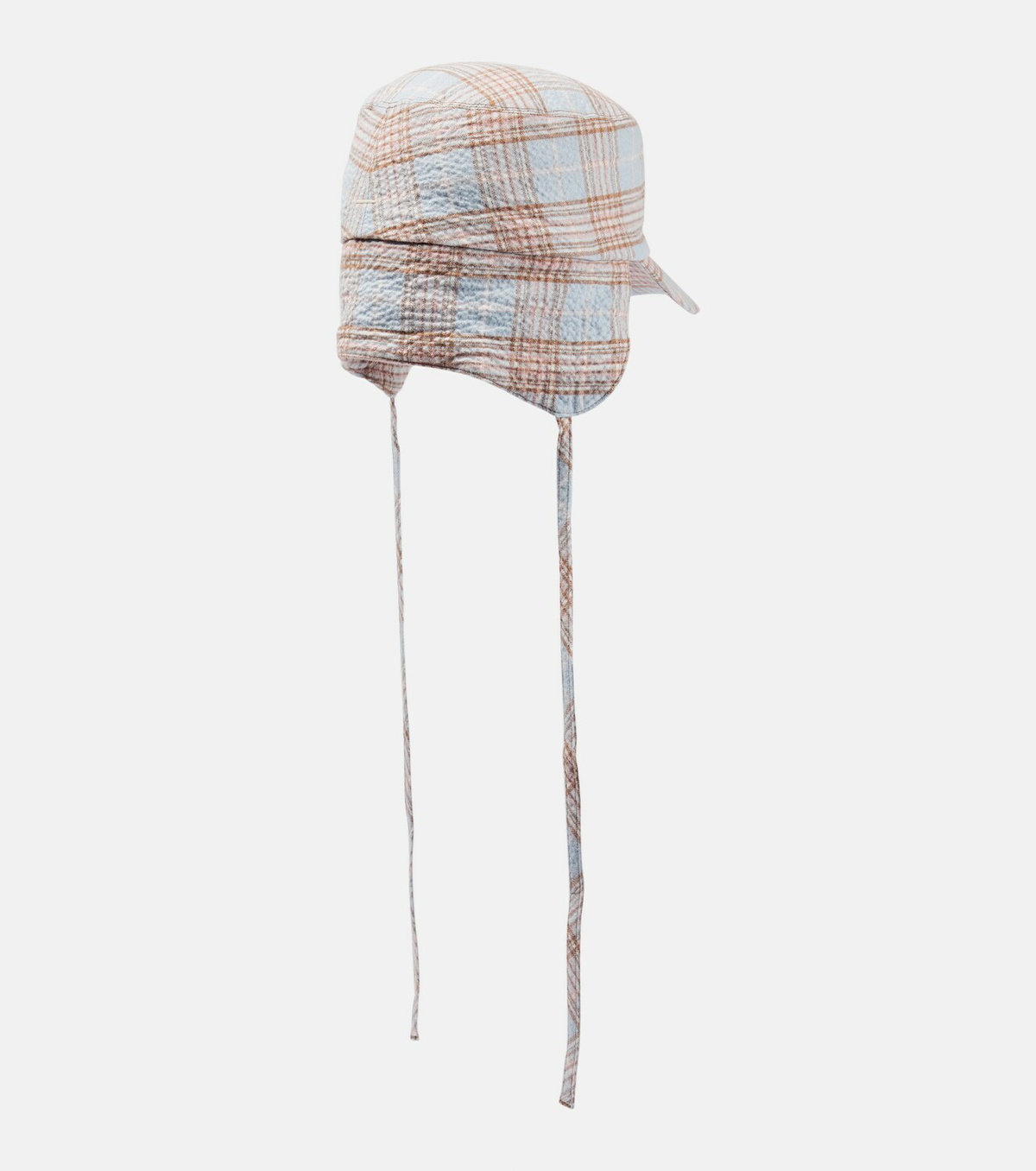 Acne Studios - Seersucker trapper hat Acne Studios