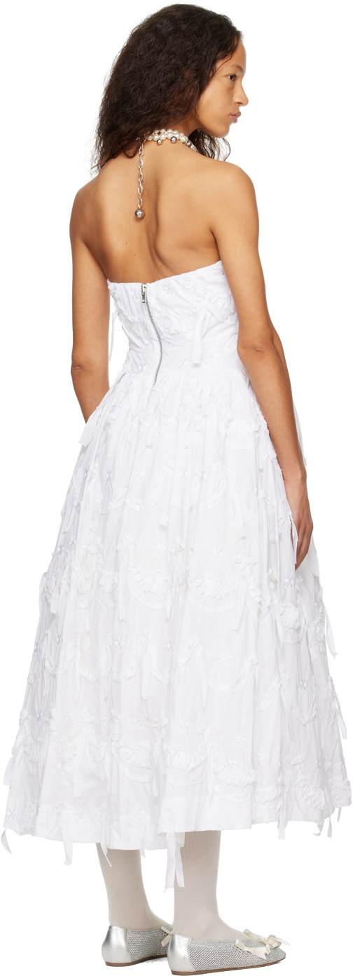 Simone Rocha White Cinched Bow Ball Maxi Dress Simone Rocha