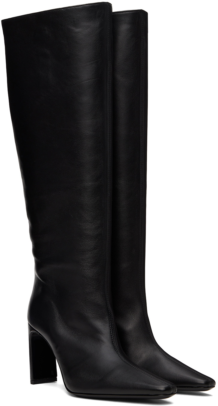 Staud Black Wally High Heel Tall Boots Staud