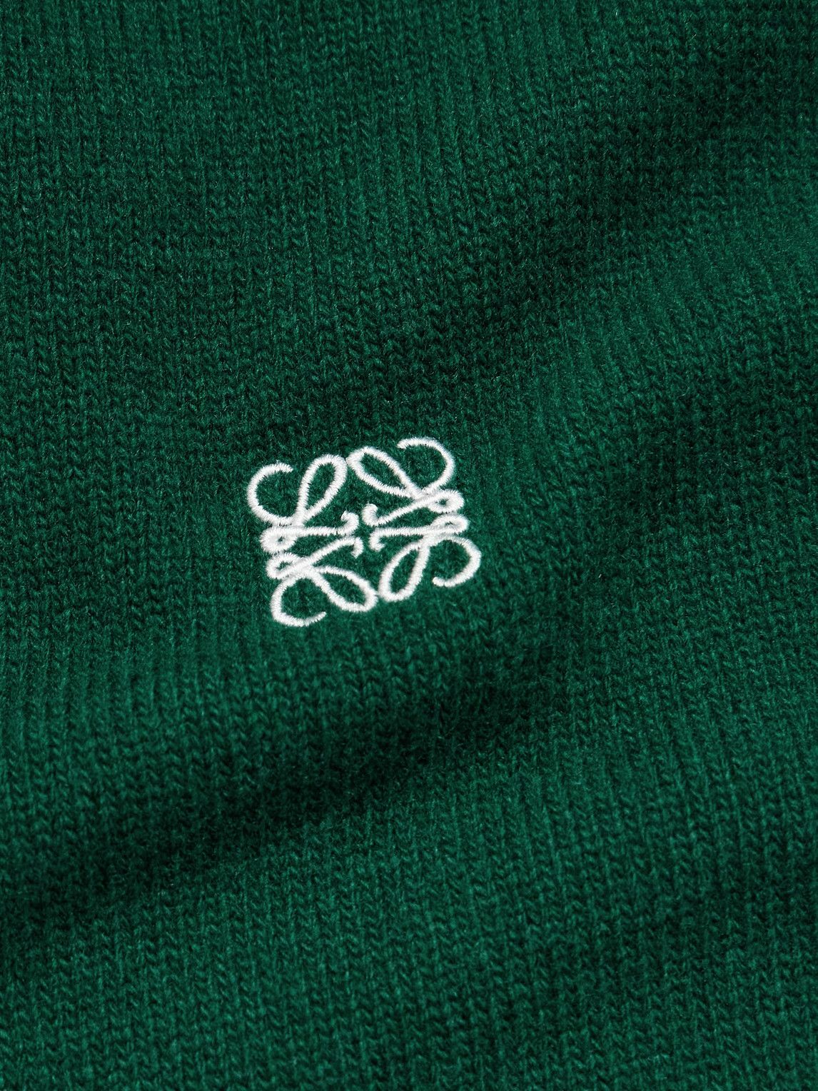 LOEWE - Anagram Logo-Embroidered Wool Sweater - Green Loewe