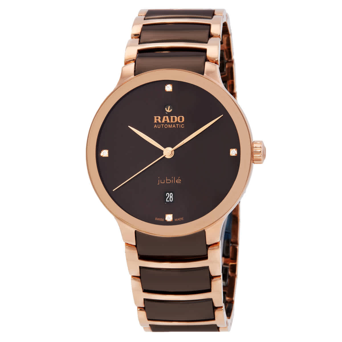 Rado Centrix Automatic Diamond Brown Dial Unisex Watch R30017712 Rado