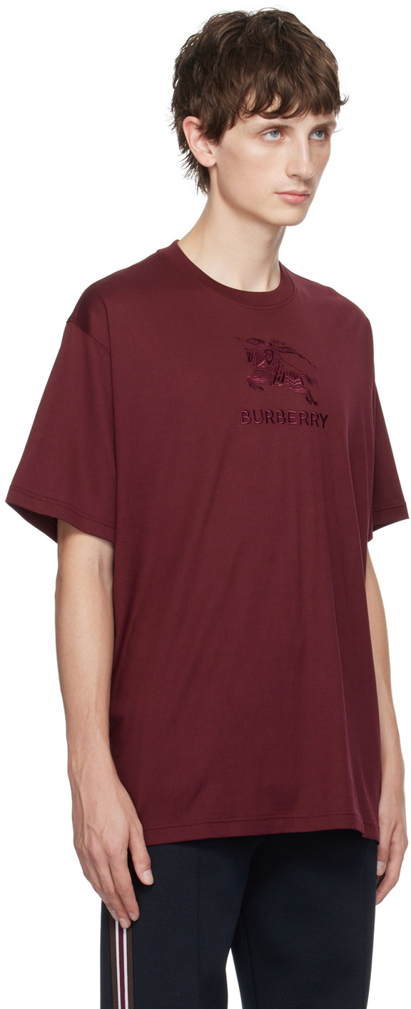 Burberry Burgundy EKD T Shirt Burberry