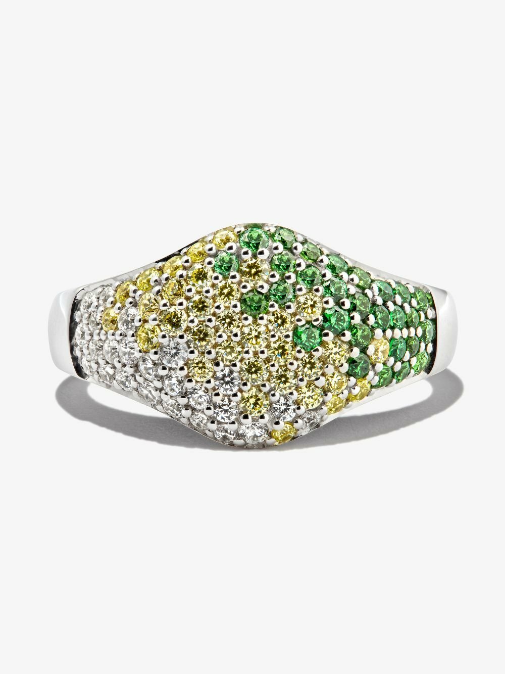 Tom Wood Sterling Silver Mini Crystal Cocktail Ring Tom Wood