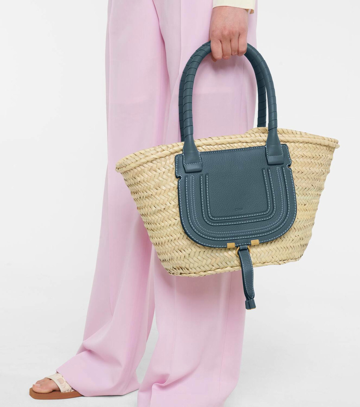 Chloé Marcie Medium raffia basket bag Chloe