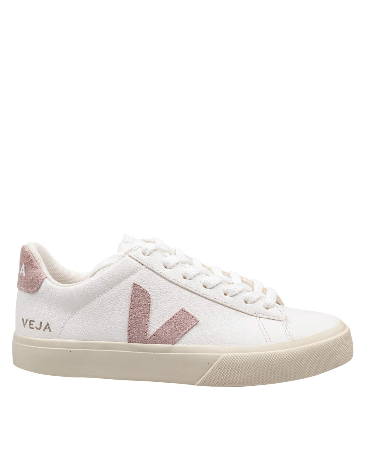 Veja Sneakers Campo In Chrome/free Leather Color White/pink VEJA