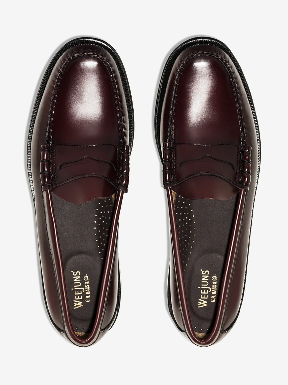 G.H. Bass & Co. Brown Weejuns Larson Leather Loafers G.H. Bass & Co.