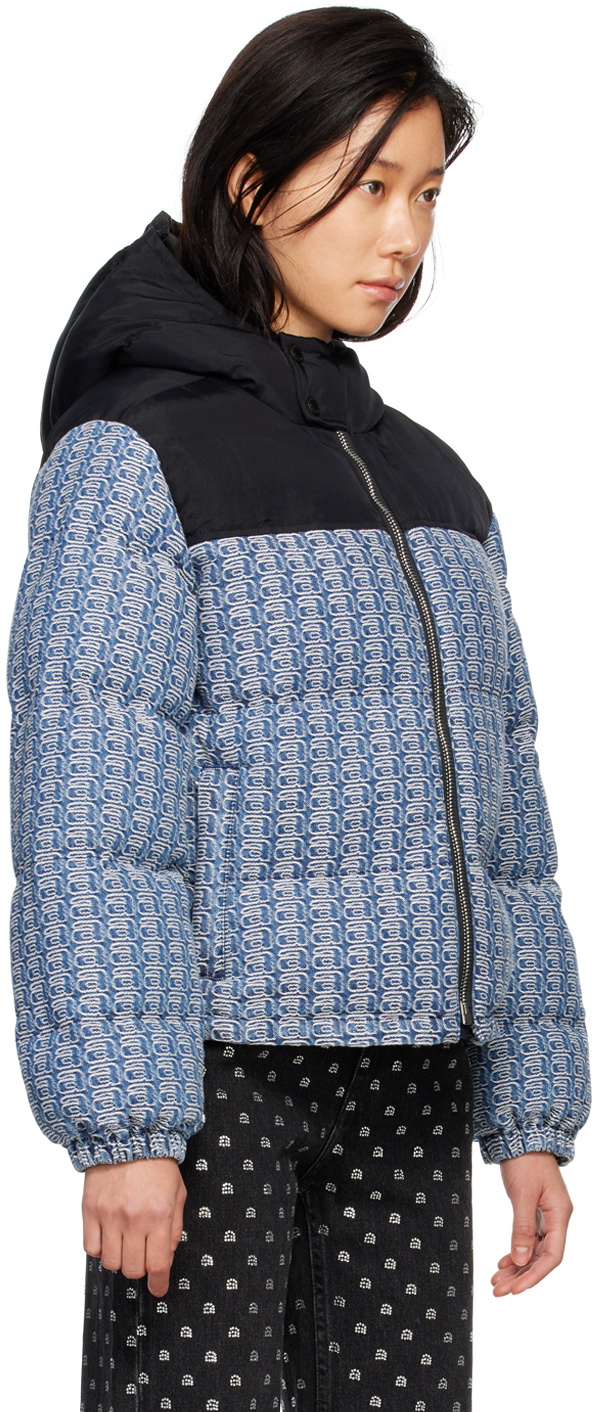 Alexander Wang Blue Colorblock Puffer Jacket Alexander Wang