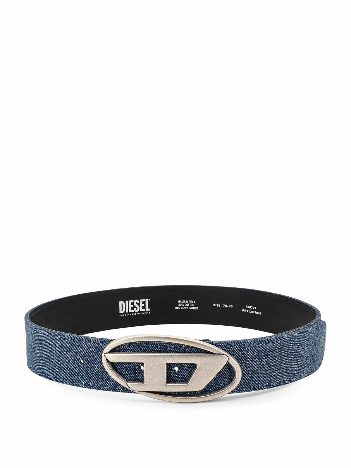 Diesel Denim Belt With Logo Diesel