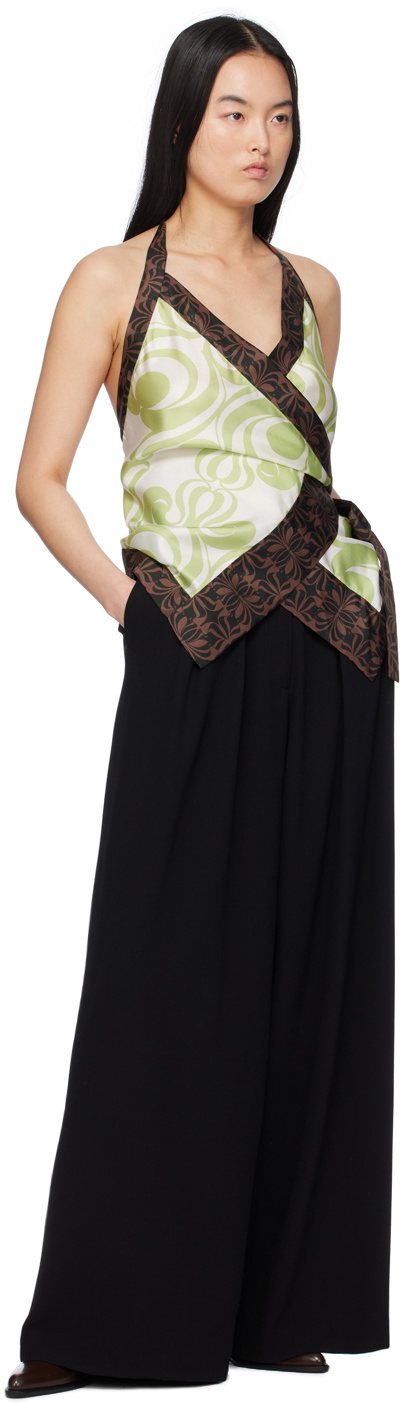 Dries Van Noten Green Wrap Camisole Dries Van Noten