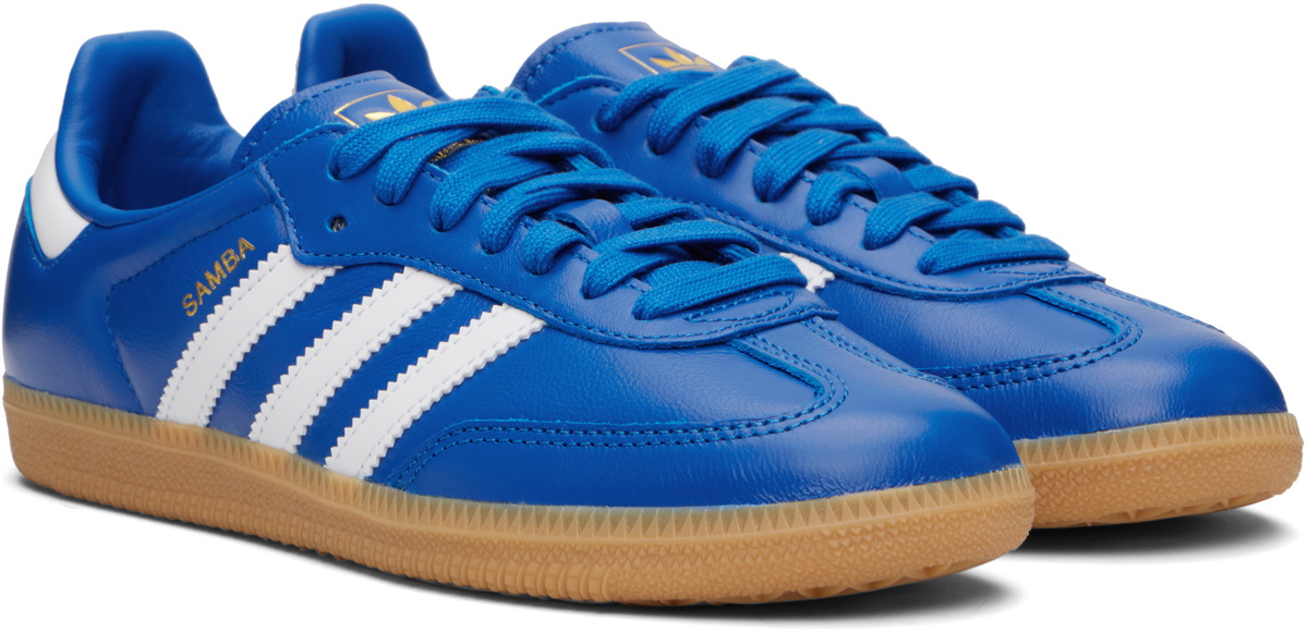 adidas Originals Blue & White Samba OG Sneakers adidas Originals