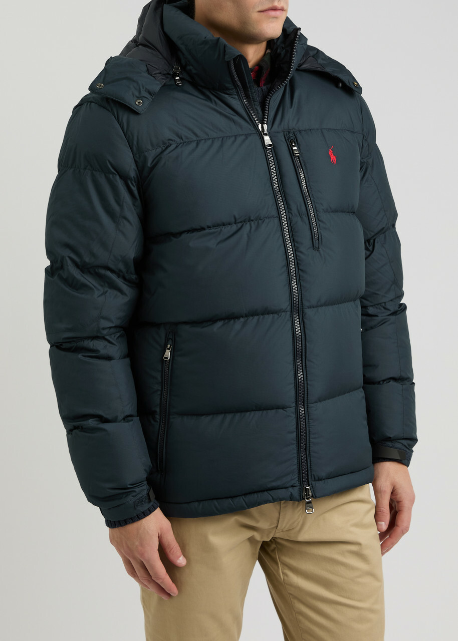 Polo Ralph Lauren Quilted Hooded Shell Jacket Navy Polo Ralph Lauren