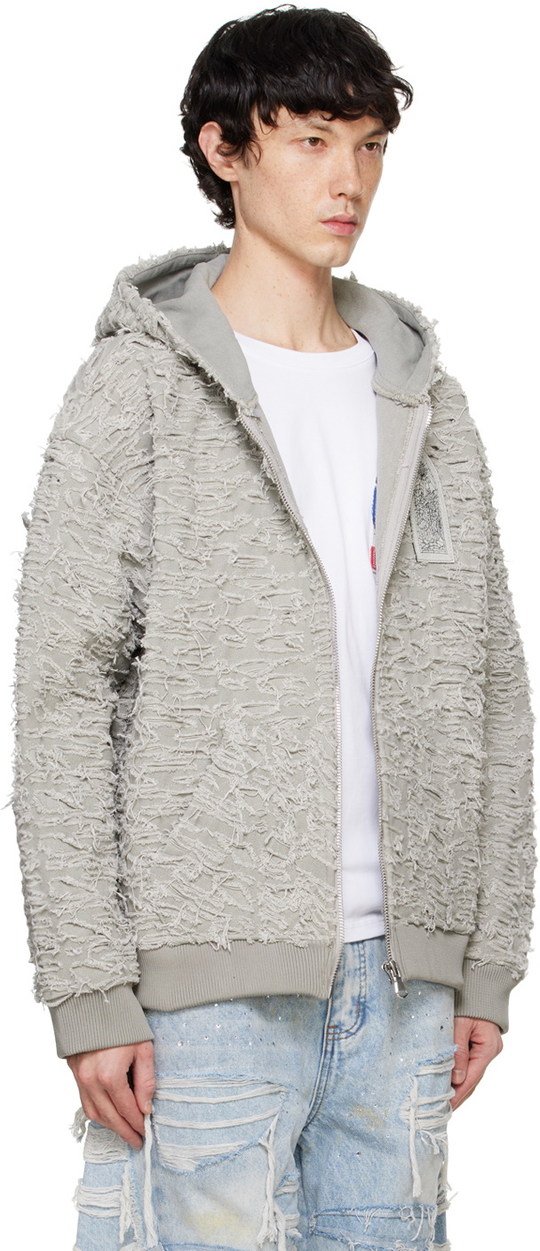 Who Decides War Gray Husk Zip-Up Hoodie WHO DECIDES WAR by Ev Bravado
