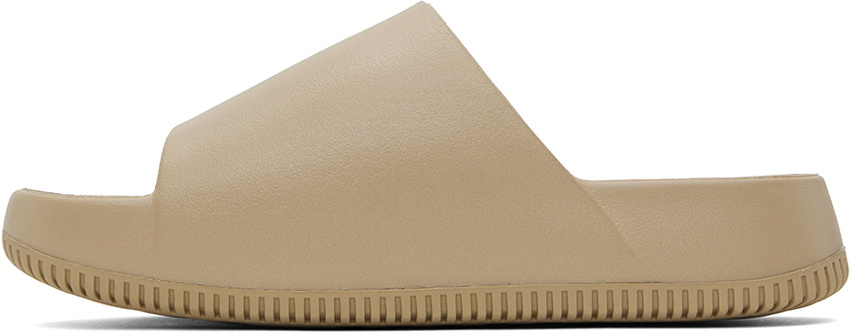 Nike Beige Calm Slides Nike