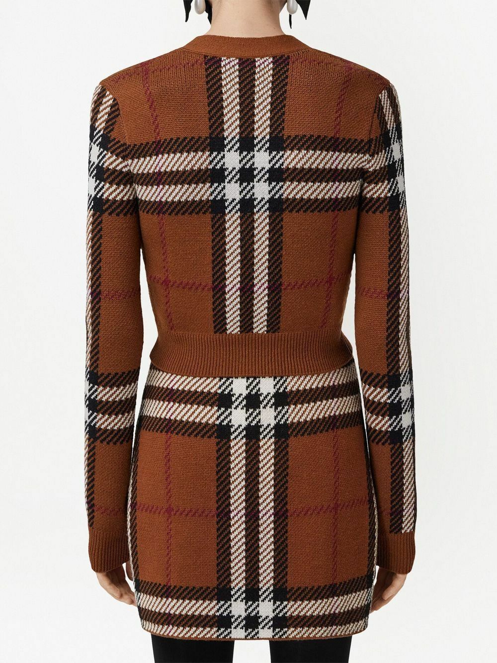 BURBERRY - Check Motif Wool Top Burberry