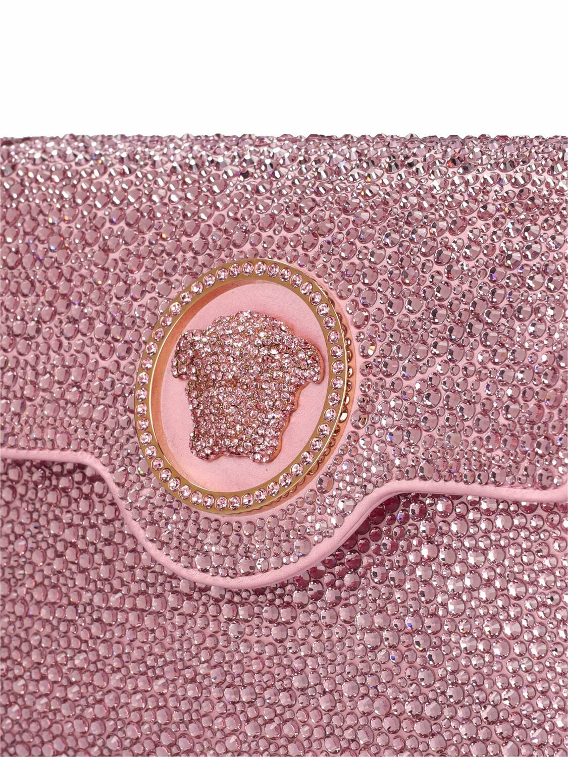 VERSACE - Mini Crystal & Satin Envelope Clutch Versace
