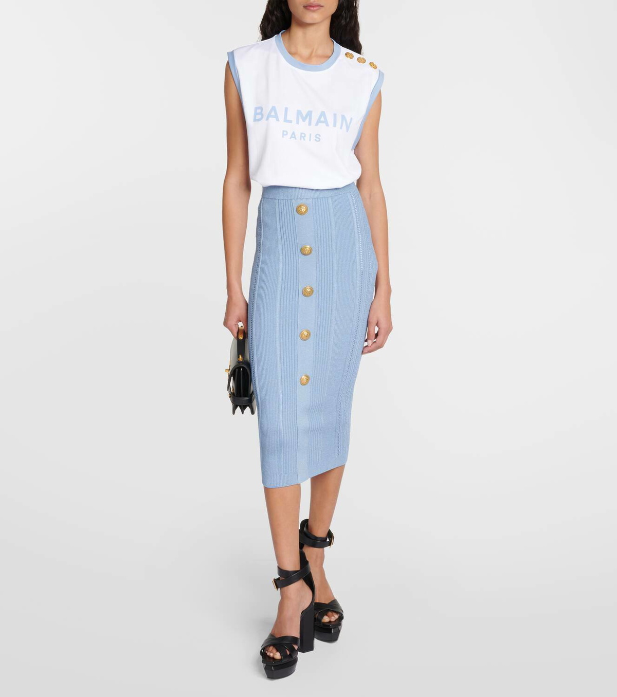 Balmain Logo cotton jersey tank top Balmain