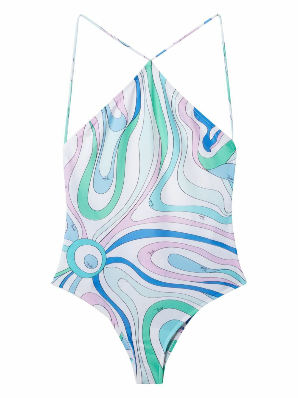 PUCCI White Marmo Print Swimsuit Emilio Pucci