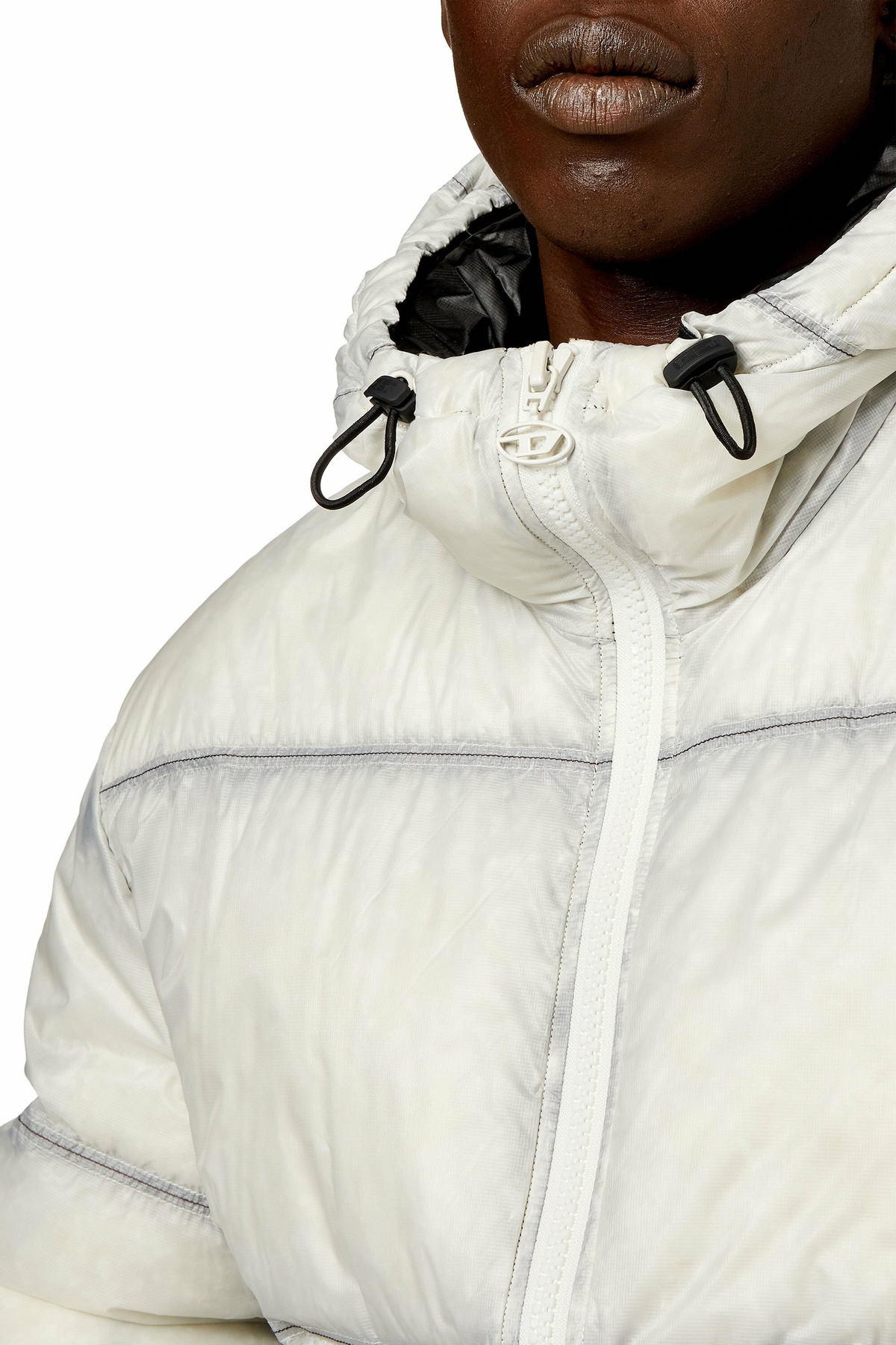 Diesel Hooded down jacket in sheer ripstop - Winter Jackets Mens in ...